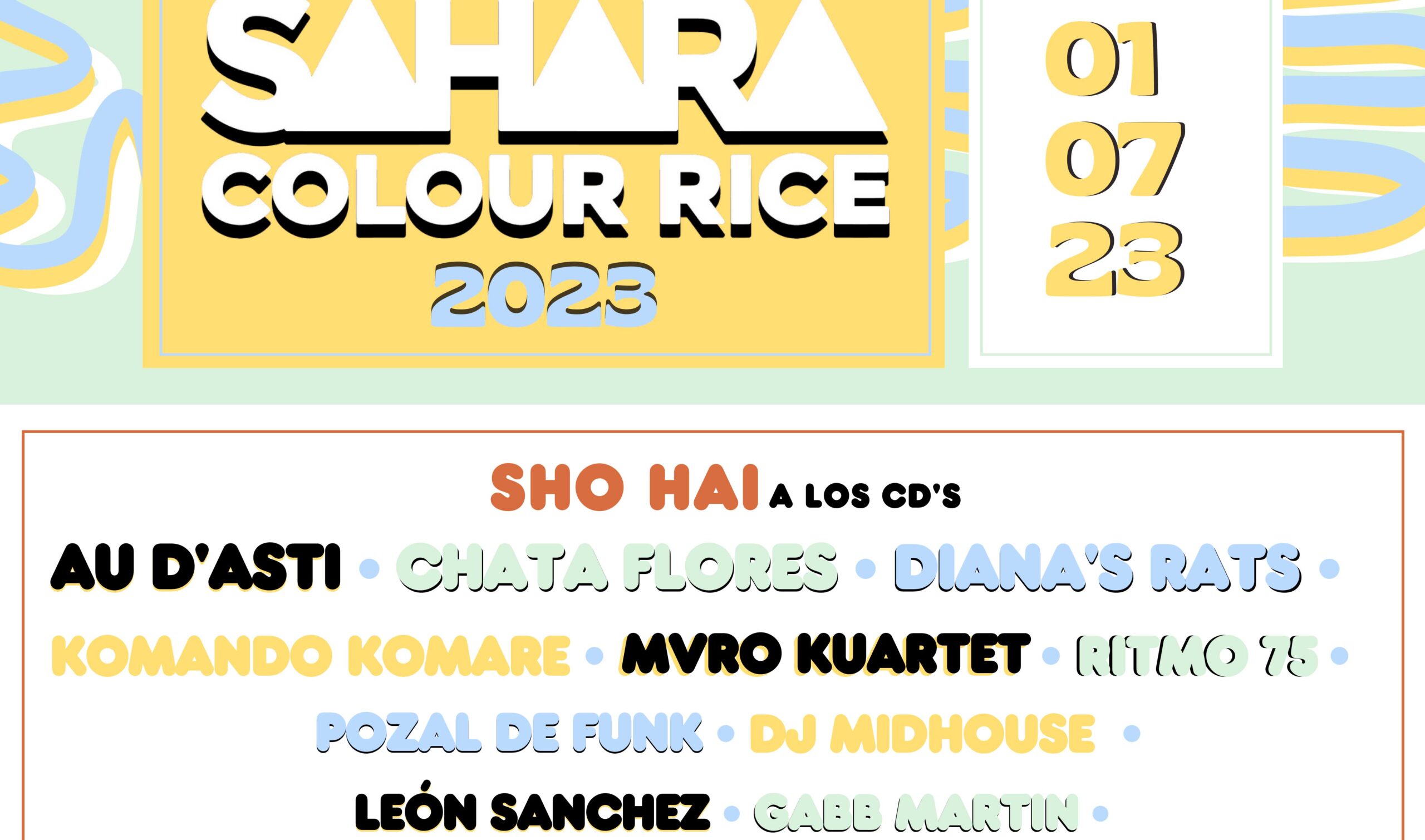 Au d’astí, Sho Hai y muchos grupos más actuarán en el Sahara Colour ...